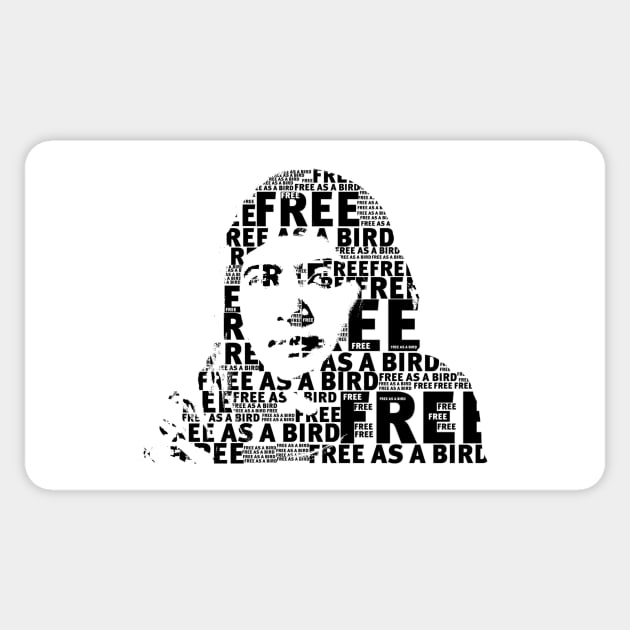 MALALA FREE AS A BIRD TEXT DESIGN - Malala - Sticker | TeePublic