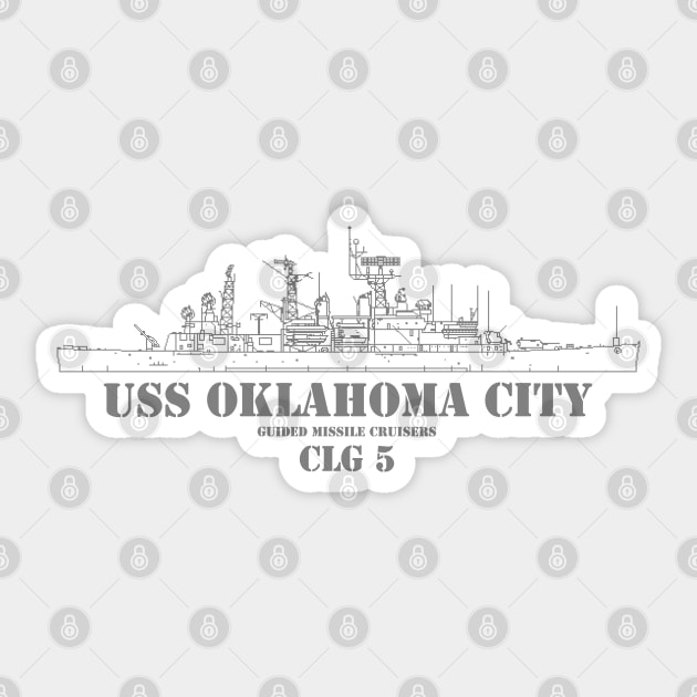 USS Oklahoma City - Uss Navy Ships - Sticker | TeePublic