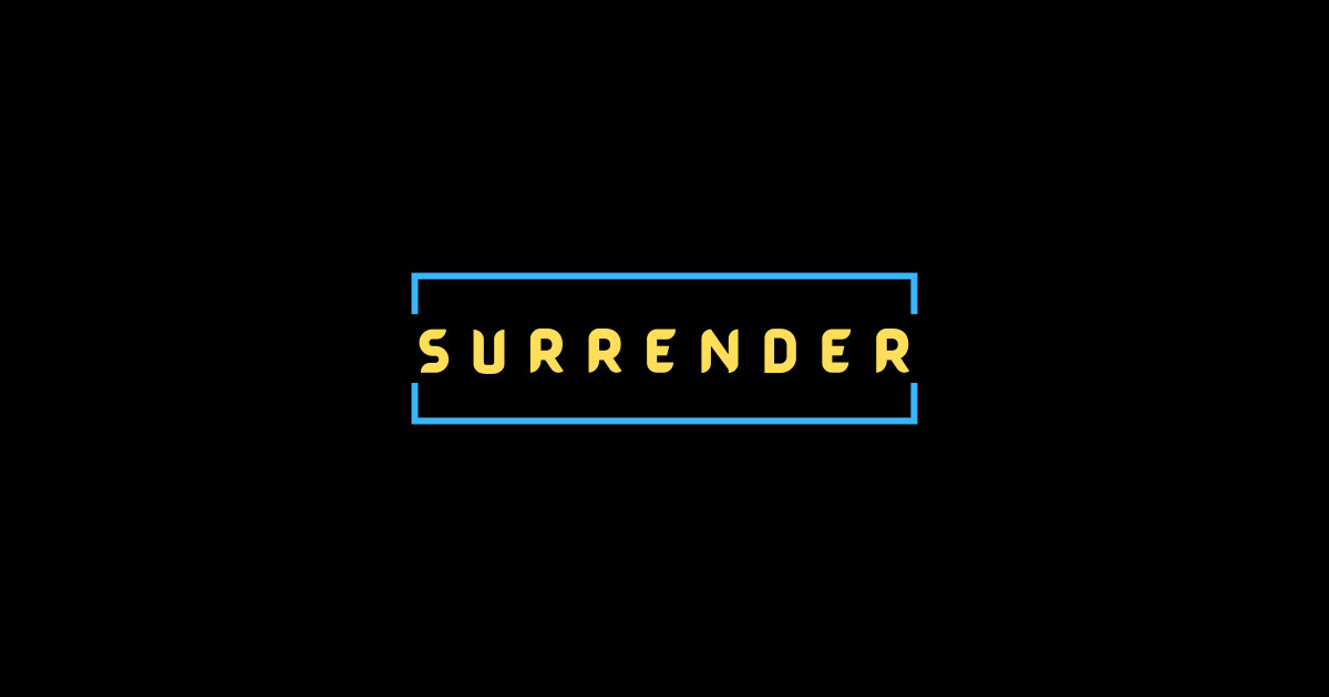 Surrender | Christian Typography - Surrender - Sticker | TeePublic