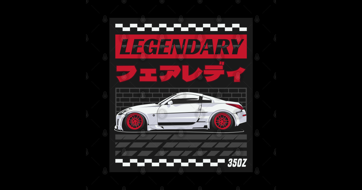 Nissan 350Z - Retro JDM Street Legend - Nissan 350z - Sticker | TeePublic