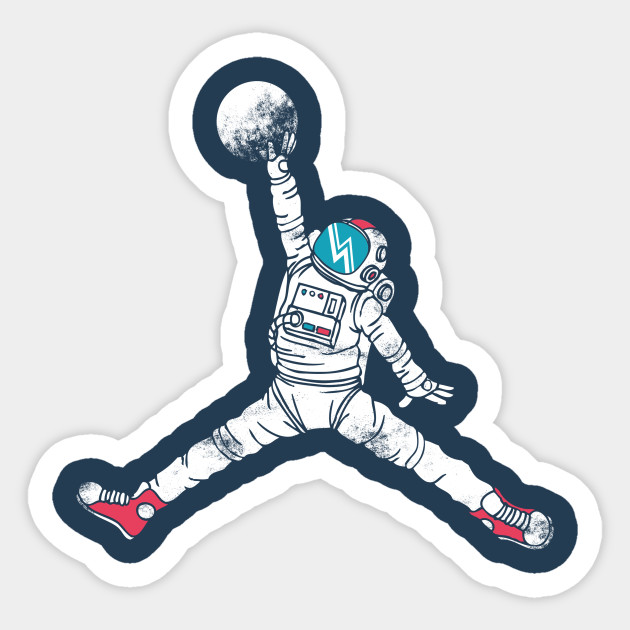 Space Dunk - Funny - Sticker | TeePublic