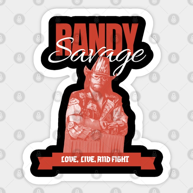 Randy Savage / Retro Style - Randy Savage - Sticker | TeePublic