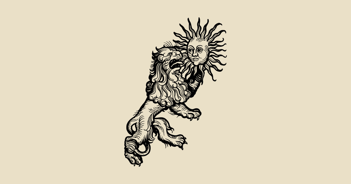 Lion eating the sun-alchemical symbolism - Alchemical Symbols - T-Shirt ...