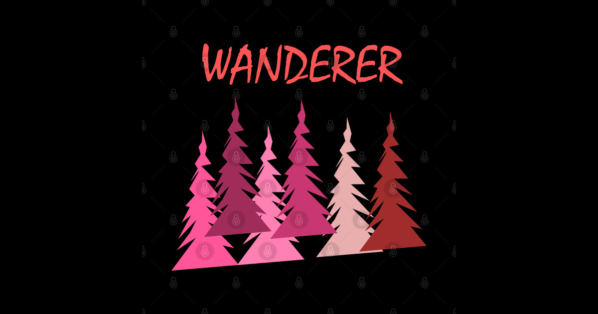 Rose-Tinted Wanderer Pink Abstract Art - Wanderer - Sticker | TeePublic