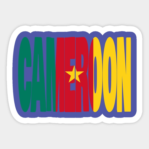Cameroon flag stencil - Country - Sticker | TeePublic