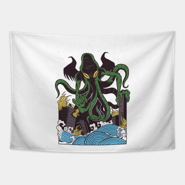 Japanese Manga Octopus - Octopus - Tapestry | TeePublic