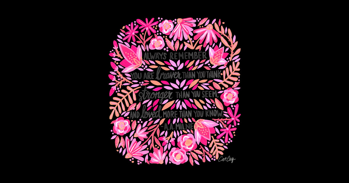 Pink Ombre - Always Remember - Floral Design - Sticker | TeePublic