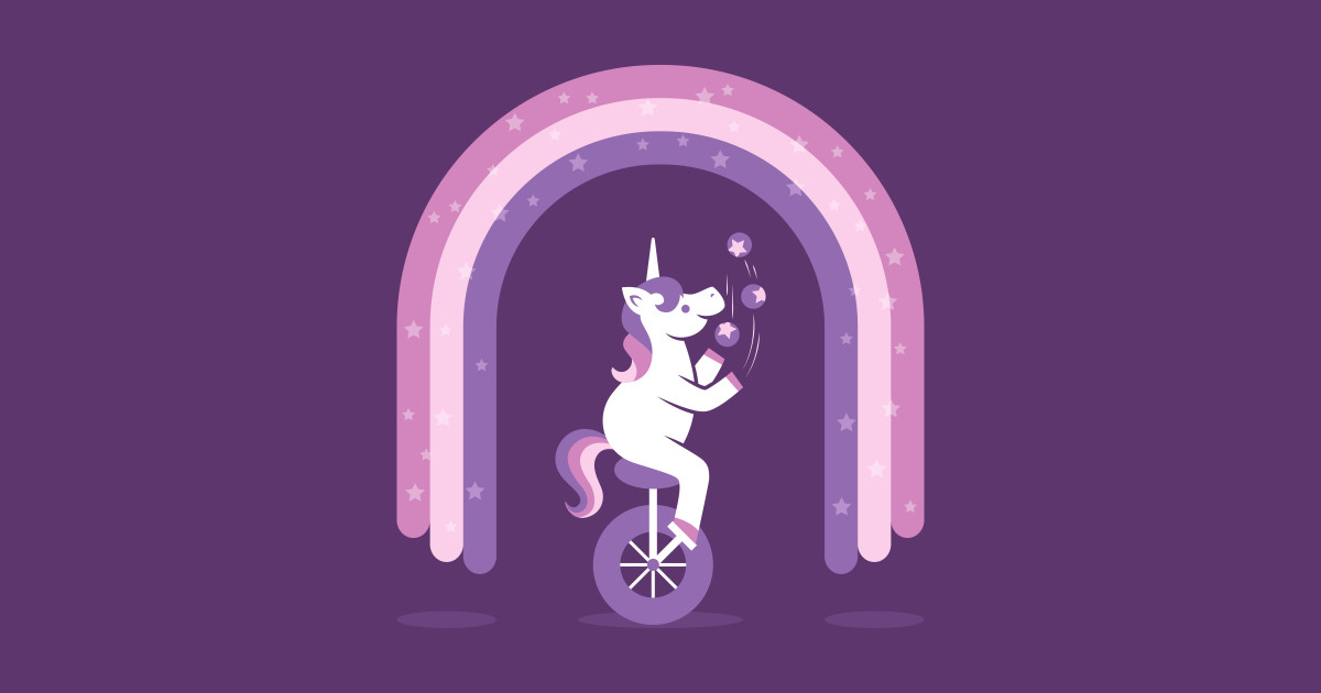 Unicycle Unicorn - Unicorn - T-Shirt | TeePublic