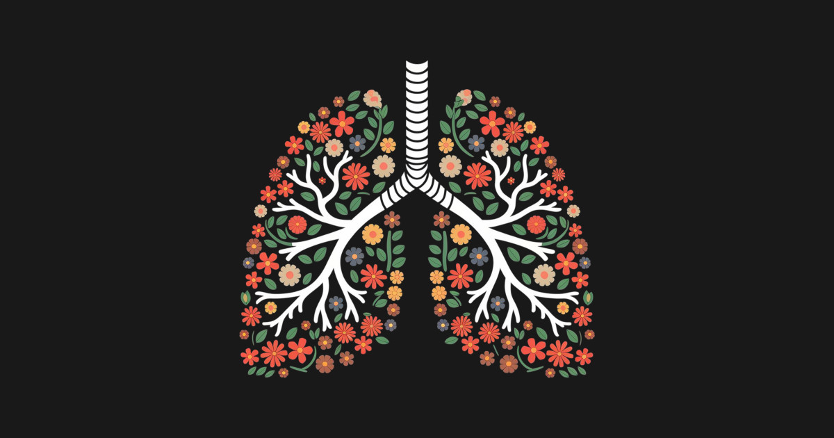 Pulmonologist Floral Lung Anatomy Respiratory Life - Respiratory Life ...