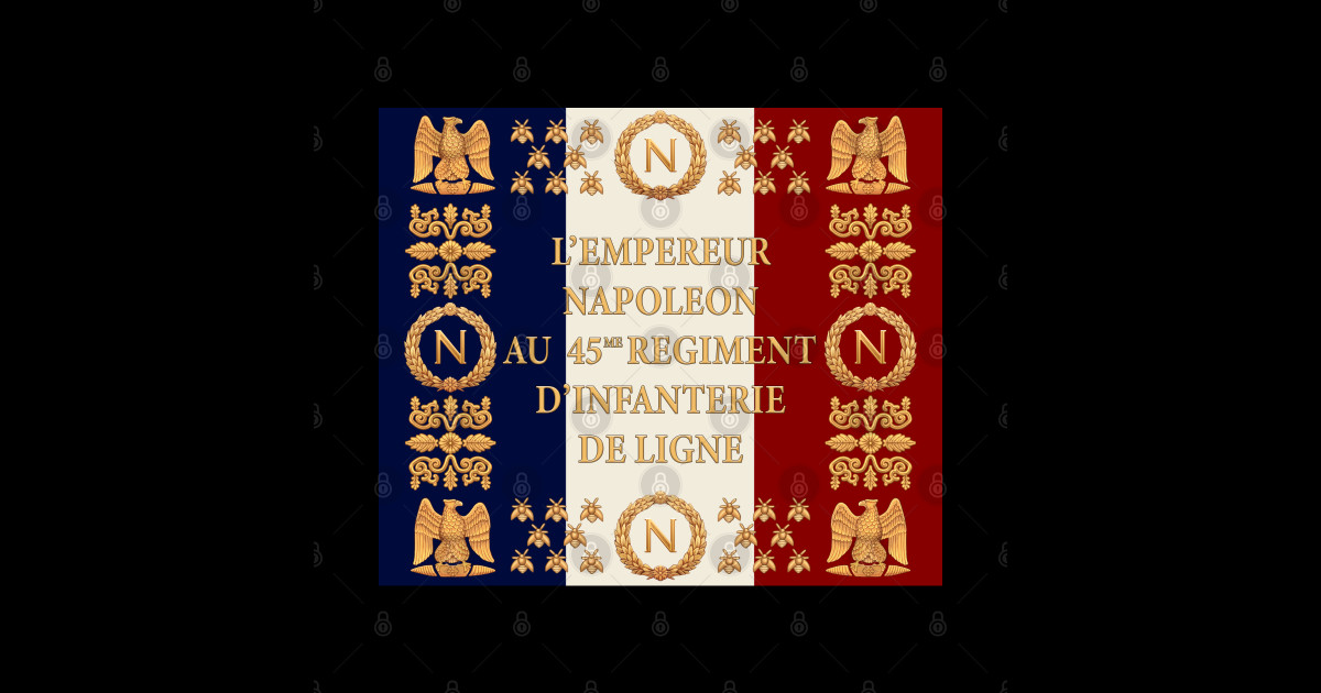 Napoleonic French 45me regimental flag - Napoleonic - Sticker | TeePublic