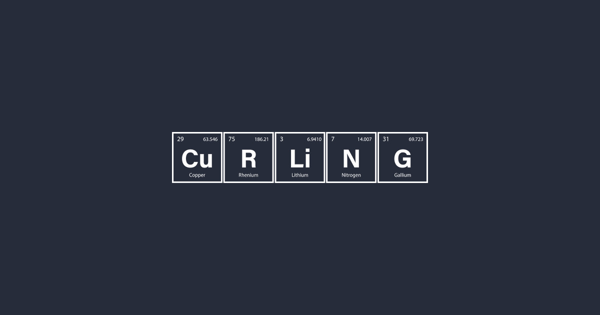 Curling periodic table - Curling - T-Shirt | TeePublic
