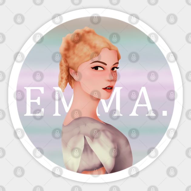 EMMA. (2020) fanart - Jane Austen - Sticker | TeePublic