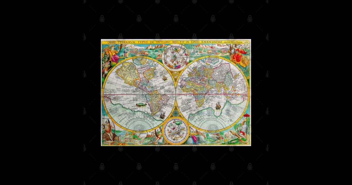 Jan van Doetecum - New World Map 1594 - Ancient Worlds - Ancient World ...