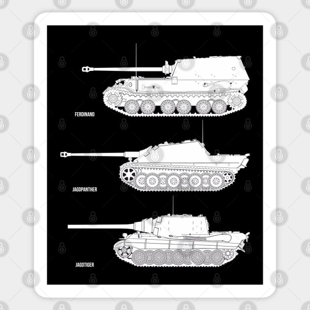 German tank destroyers of Second World War - Ww2 Tanks - Sticker ...