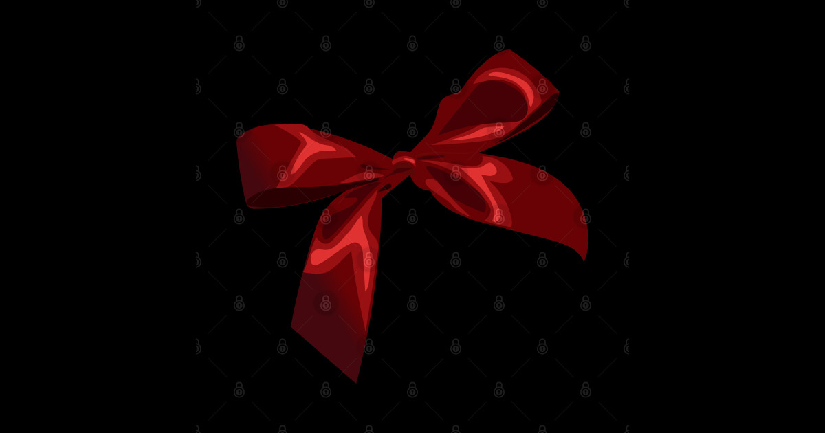 Attractive red bow - Bow - Sticker | TeePublic