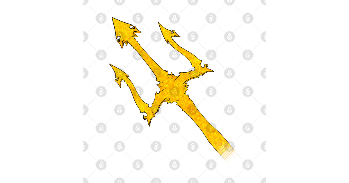 Poseidon trident fork Poseidon - Poseidon Trident Fork - T-Shirt ...