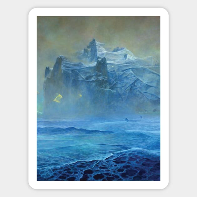 Zdzislaw Beksinski Sea - Neorealism Art - Zdzislaw Beksinski - Sticker ...