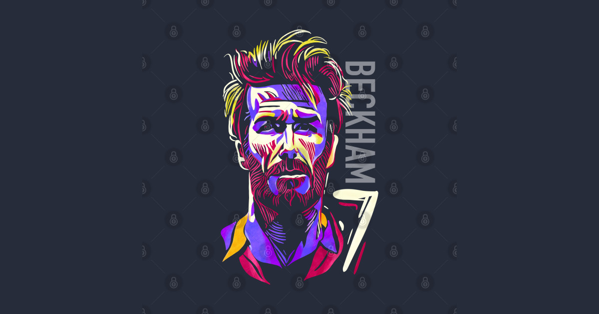 David Beckham popart cartoon - David Beckham - T-Shirt | TeePublic