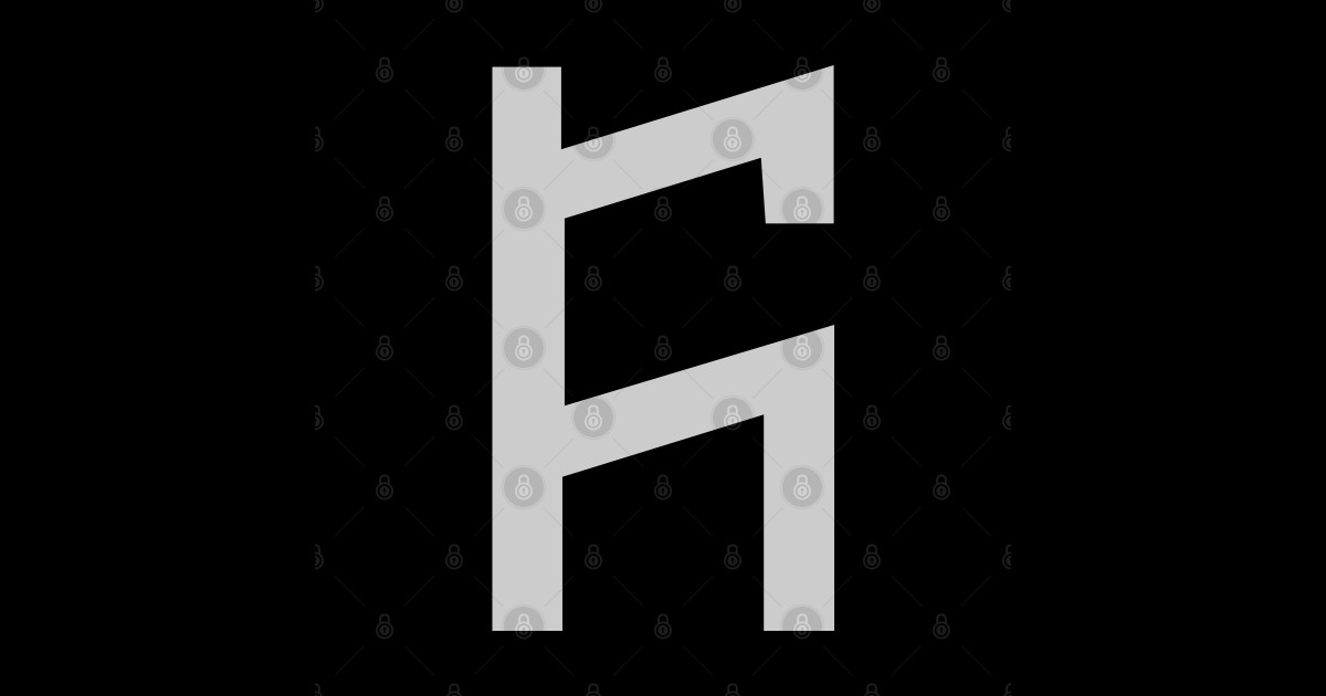 𐰜 - Letter ÖK/ÜK/KÖ/KÜ - Old Turkic Alphabet - Letter Ok - Sticker ...