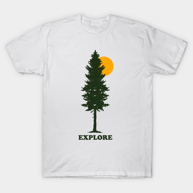 retro vintage pine tree - Retro Vintage Nature - T-Shirt | TeePublic