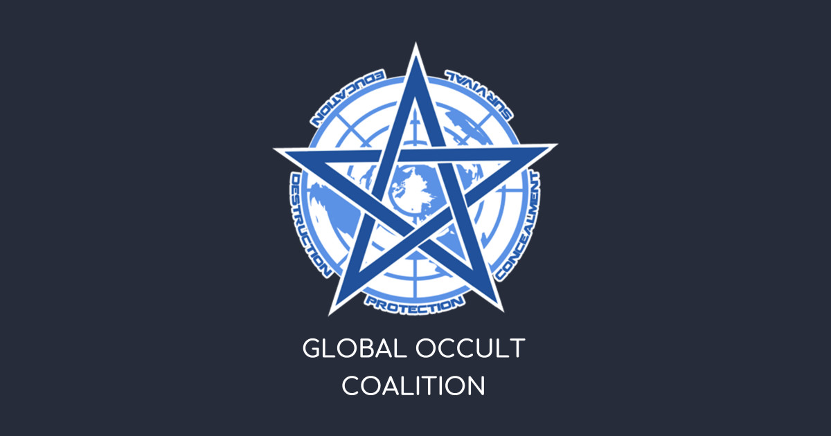 SCP Foundation Global Occult Coalition Scary Logo - Scp - Mask | TeePublic