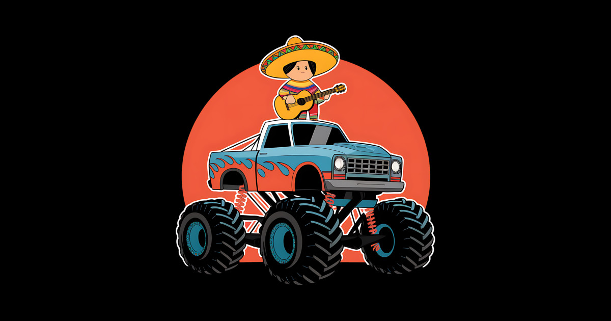 Cinco De Mayo Monster Truck Poncho Dab Mexico Fiesta - Cinco De Mayo ...