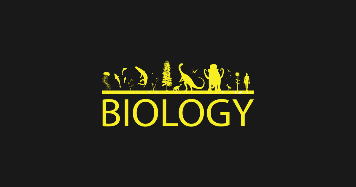Biology (Yellow Print) - Biology - Long Sleeve T-Shirt | TeePublic
