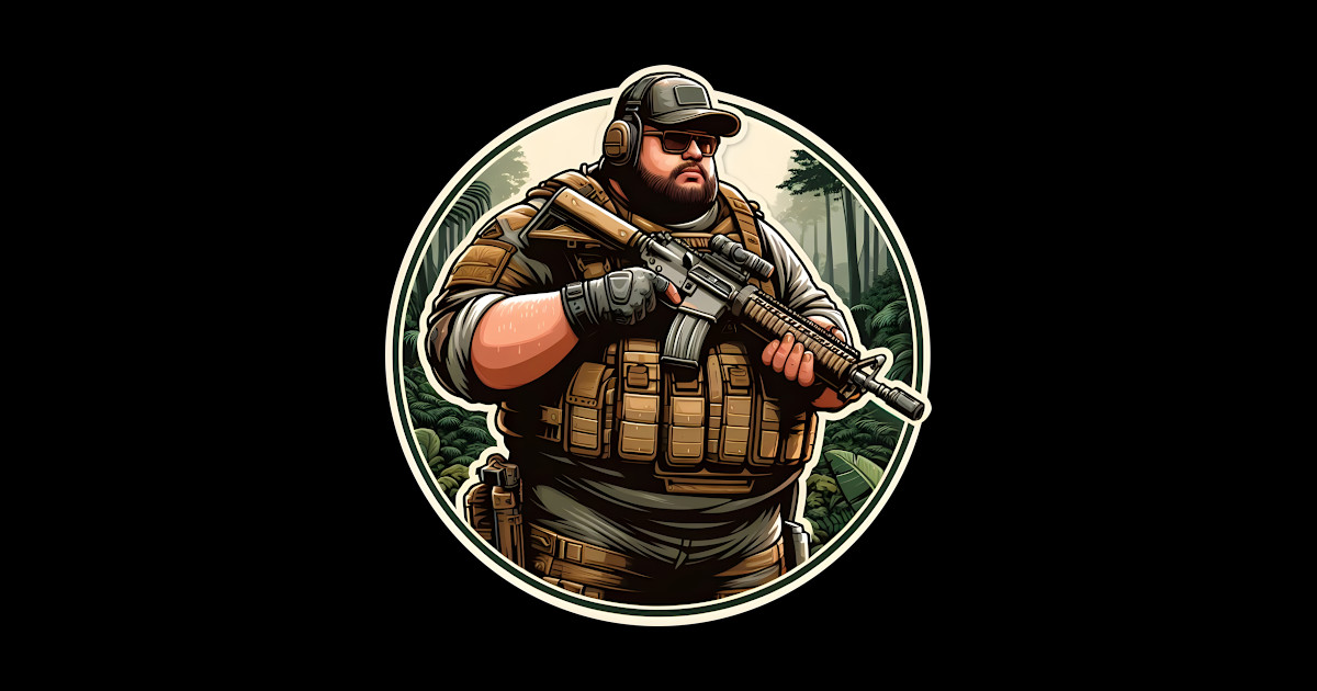Tactical Fatman - Tactical - Sticker | TeePublic