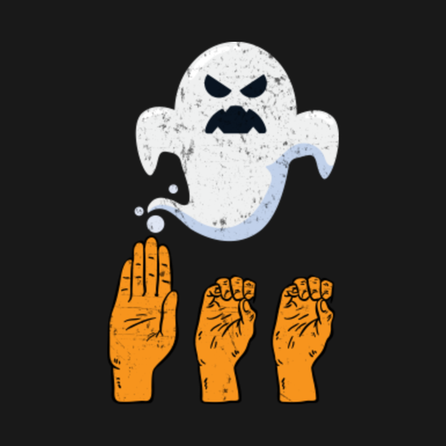ASL Boo Halloween Shirt, Ghost Boo, Sign Language Gifts - Asl Boo ...