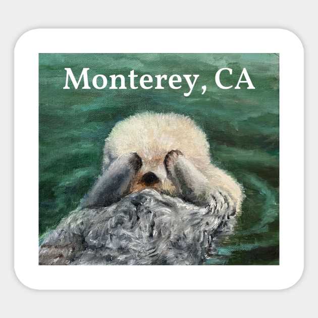 Blushed Otter Monterey - Sea Otter - Sticker | TeePublic