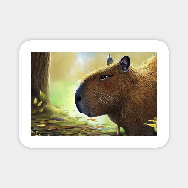 Capybara head - Capybara - Magnet | TeePublic
