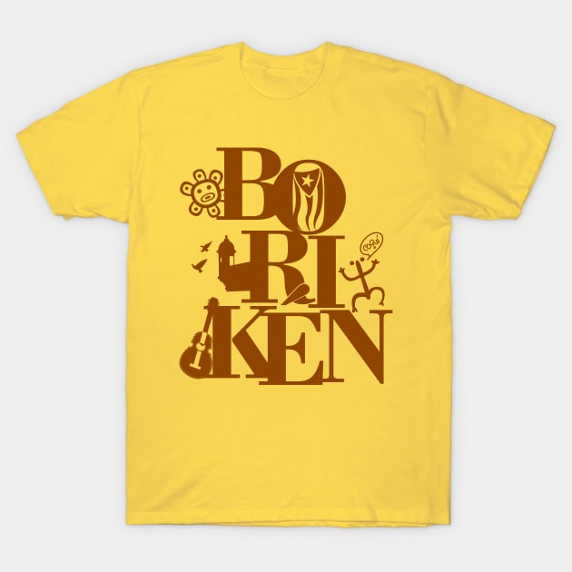 Puerto Rico Boriken Taino Symbols - Puerto Rico - T-Shirt | TeePublic