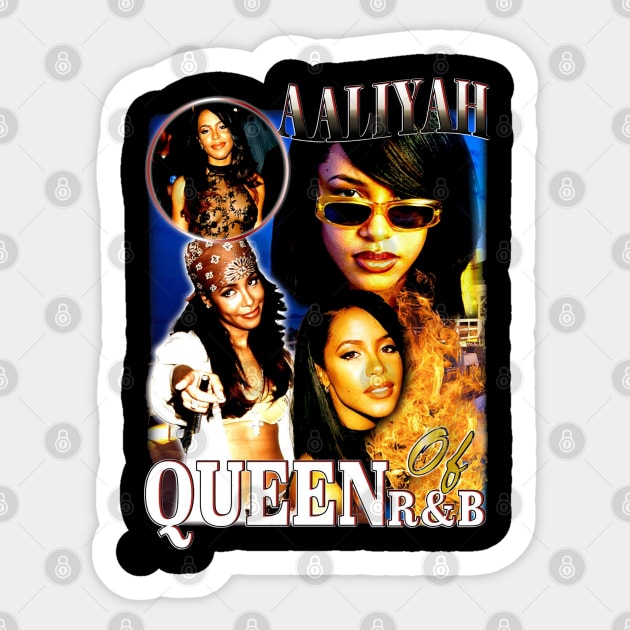 Aaliyah Queen Of R&B - Aaliyah - Sticker | TeePublic