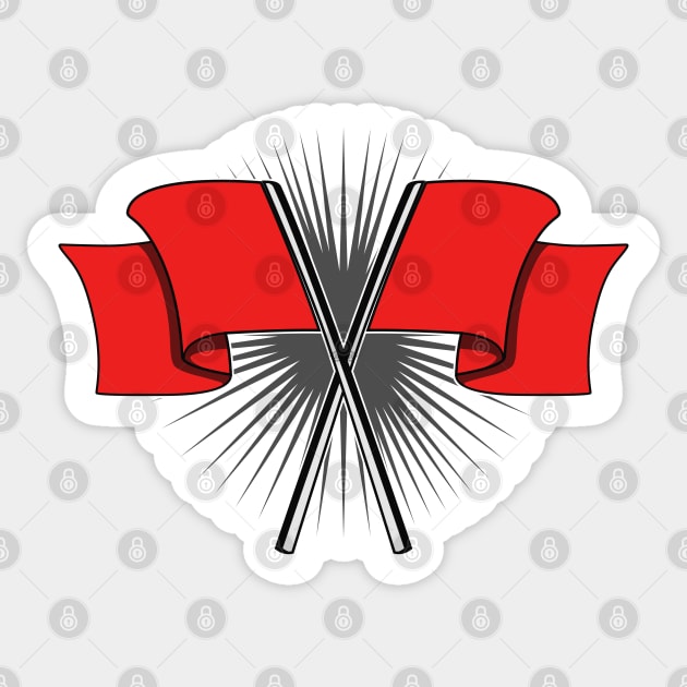 Red car racing flag - Racing Team - Sticker | TeePublic