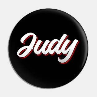 Judy Name Cool 70s Retro Font Pins and Buttons for Sale | TeePublic
