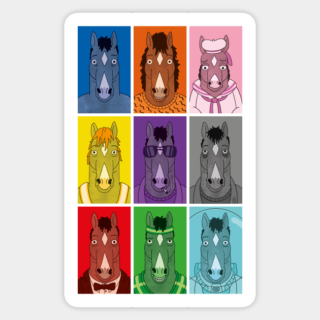 Bojack Horseman Colors - Bojack Horseman - Sticker | TeePublic