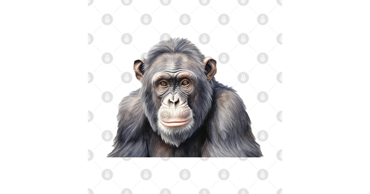 Watercolor chimpanzee monkey painting art - Animal Lover - T-Shirt ... Watercolor chimpanzee monkey painting art - Animal Lover - T-Shirt ...