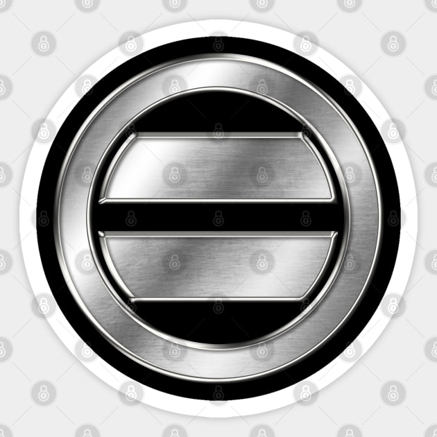 Mogami Clan Kamon Silver Chrome - Samurai Kamon - Sticker | TeePublic