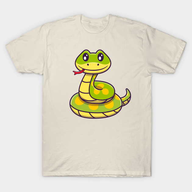 Cute Green Snake - Snake - T-Shirt | TeePublic