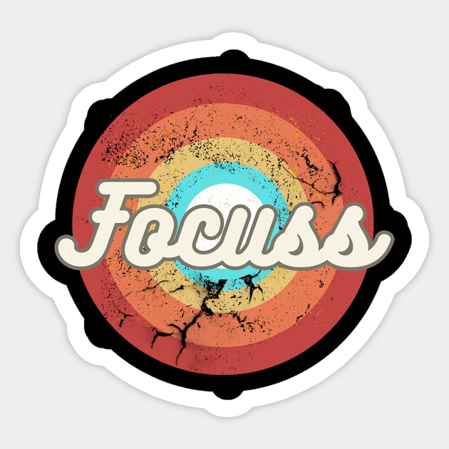 Focuss Retro Design T-shirt - Focus - Sticker | TeePublic