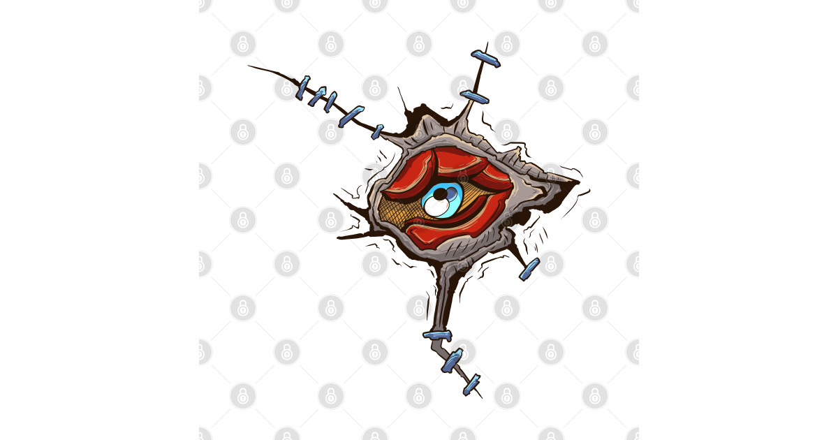 The Monster Eye 2 - Japanese art style - vector illustration - Monster ...