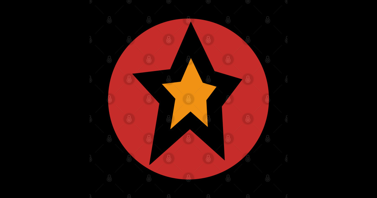 Gold Star Red Circle Graphic - Star - Posters and Art Prints | TeePublic