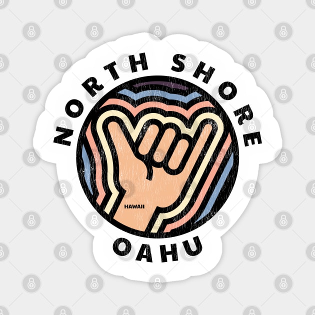 Retro Surf Hand Sign Beach Vibes North Shore, Oahu - North Shore Oahu ...