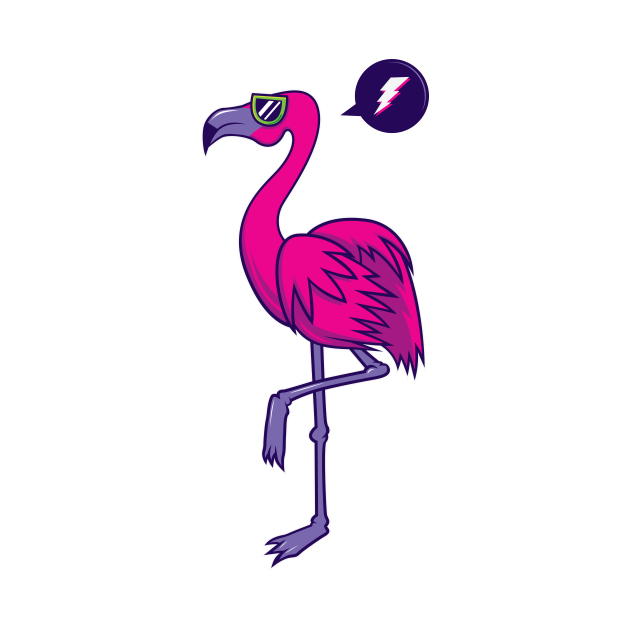 Electric Flamingo - Flamingo - T-Shirt | TeePublic