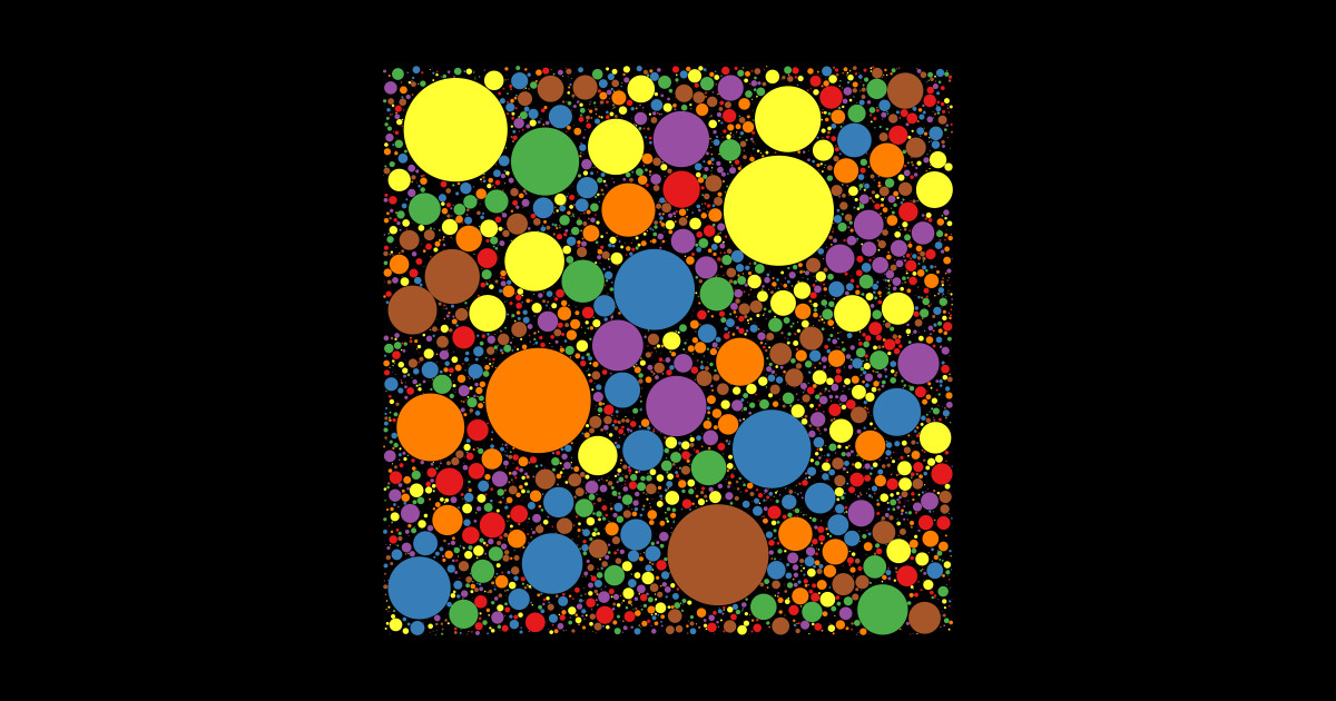 Circle Packing 211 - Processing - Sticker | TeePublic