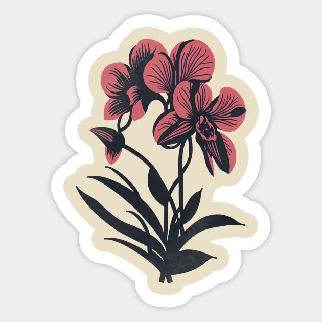 Orchid flower pastel design - Orchid - Sticker | TeePublic