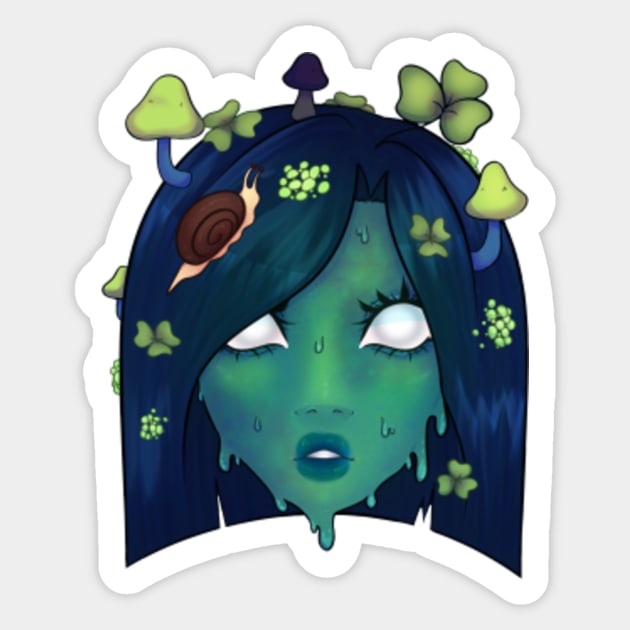 Swamp Girl - Blue - Sticker | TeePublic