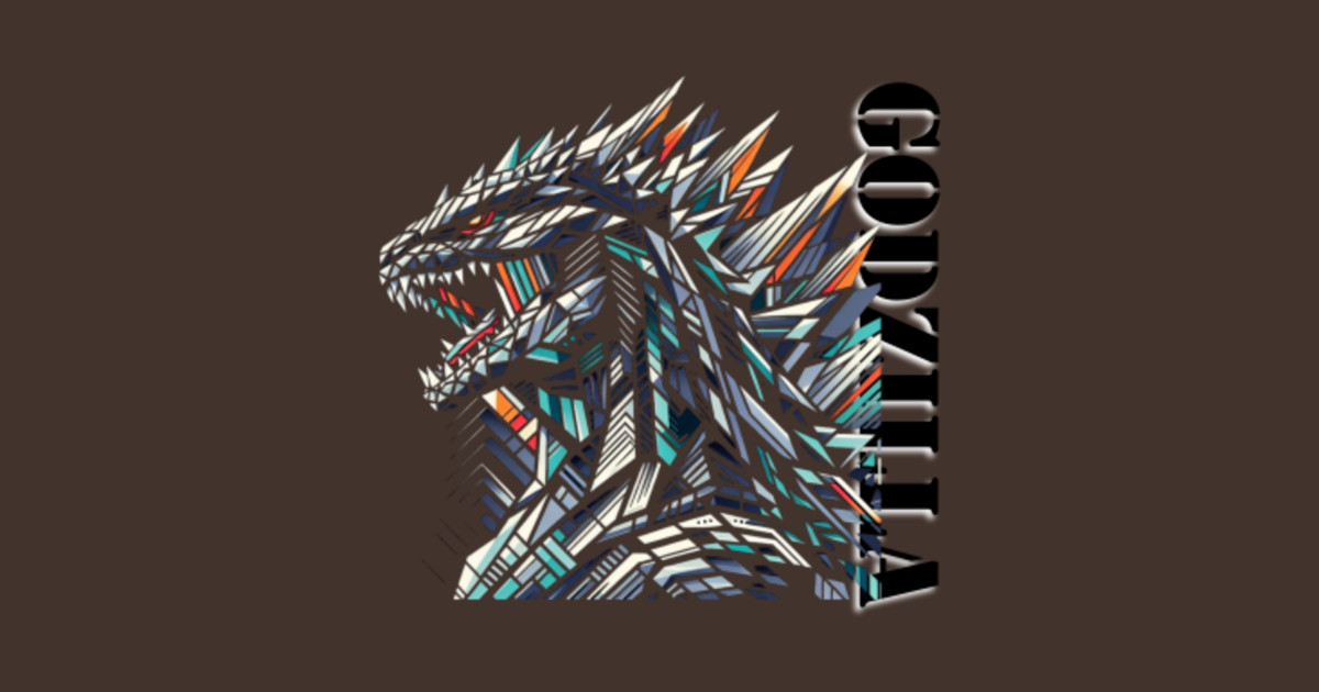 Godzilla abstract geometric pattern - Godzilla - T-Shirt | TeePublic