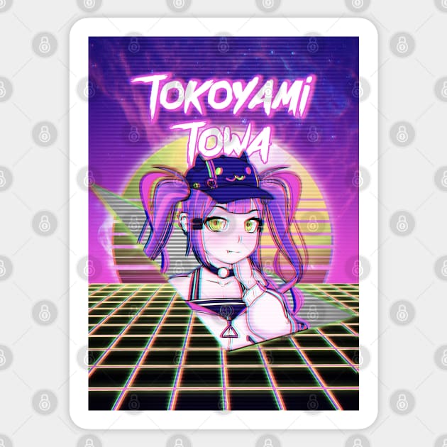 Tokoyami Towa Hololive Outrun Aesthetic - Hololive - Sticker | TeePublic