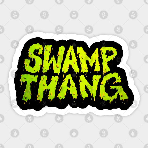 SWAMP THANG Band Logo - Swamp Thing - Sticker | TeePublic